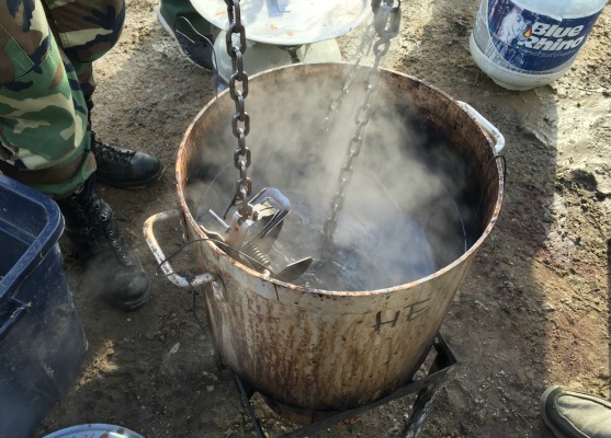 Dyeing And Waxing Traps - Using Logwood Dye