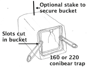 Raccoon Bucket Set - Body Grip Traps